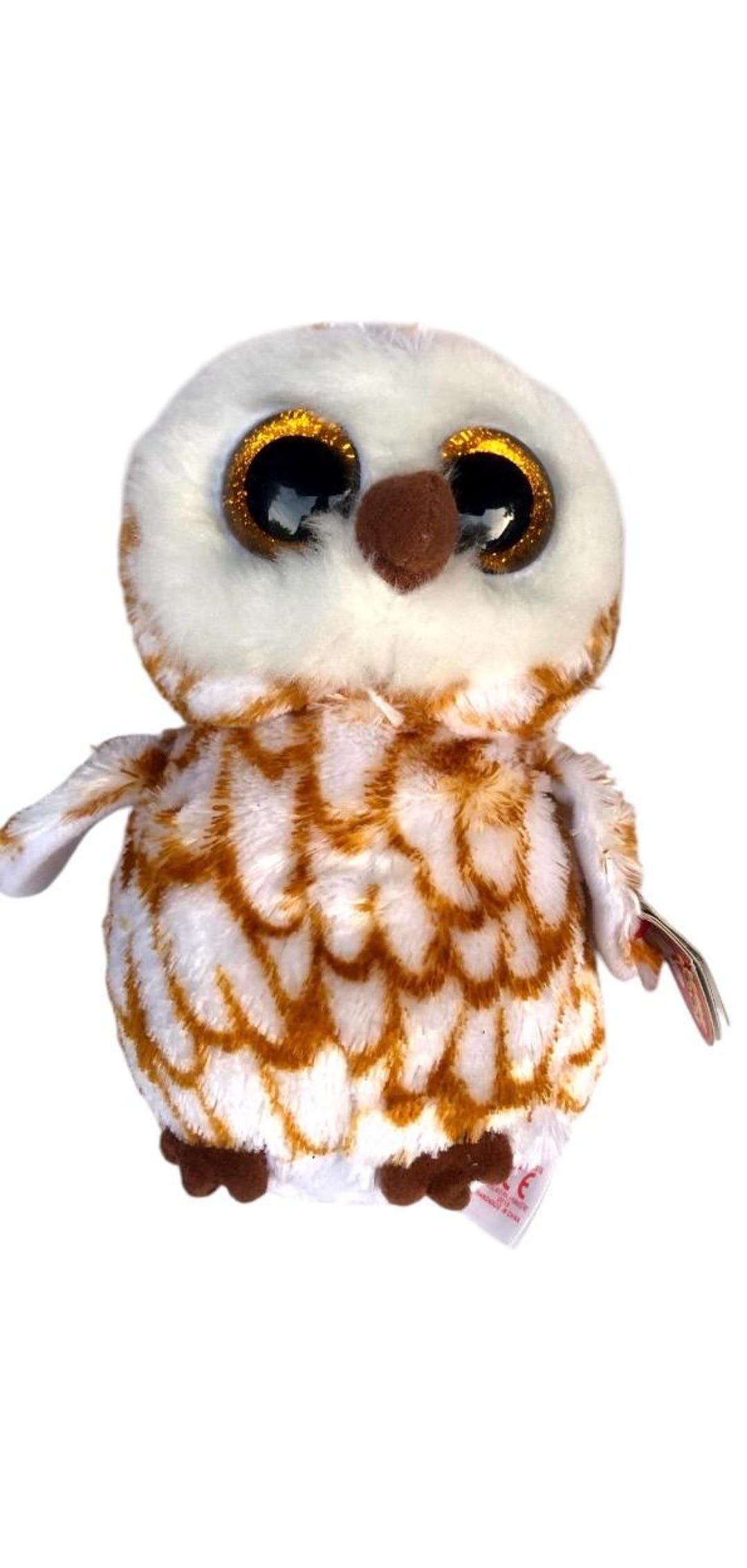 Ty Beanie Boos ~ Swoops Owl ~ Plush Stuffed Animal Silky Soft Glitter ...