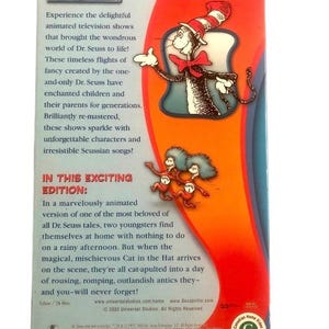 Vintage Dr. Seuss the Cat in the Hat VHS Video Tape Movie Cartoon - Etsy