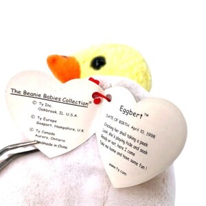 Ty Beanie Baby Eggbert the Chick in an Egg 1998/1999 Collectable ...