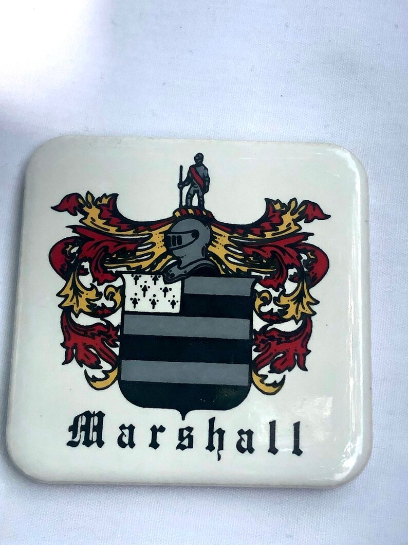 Marshall Family Coat of Arms Refrigerator Magnet - Etsy