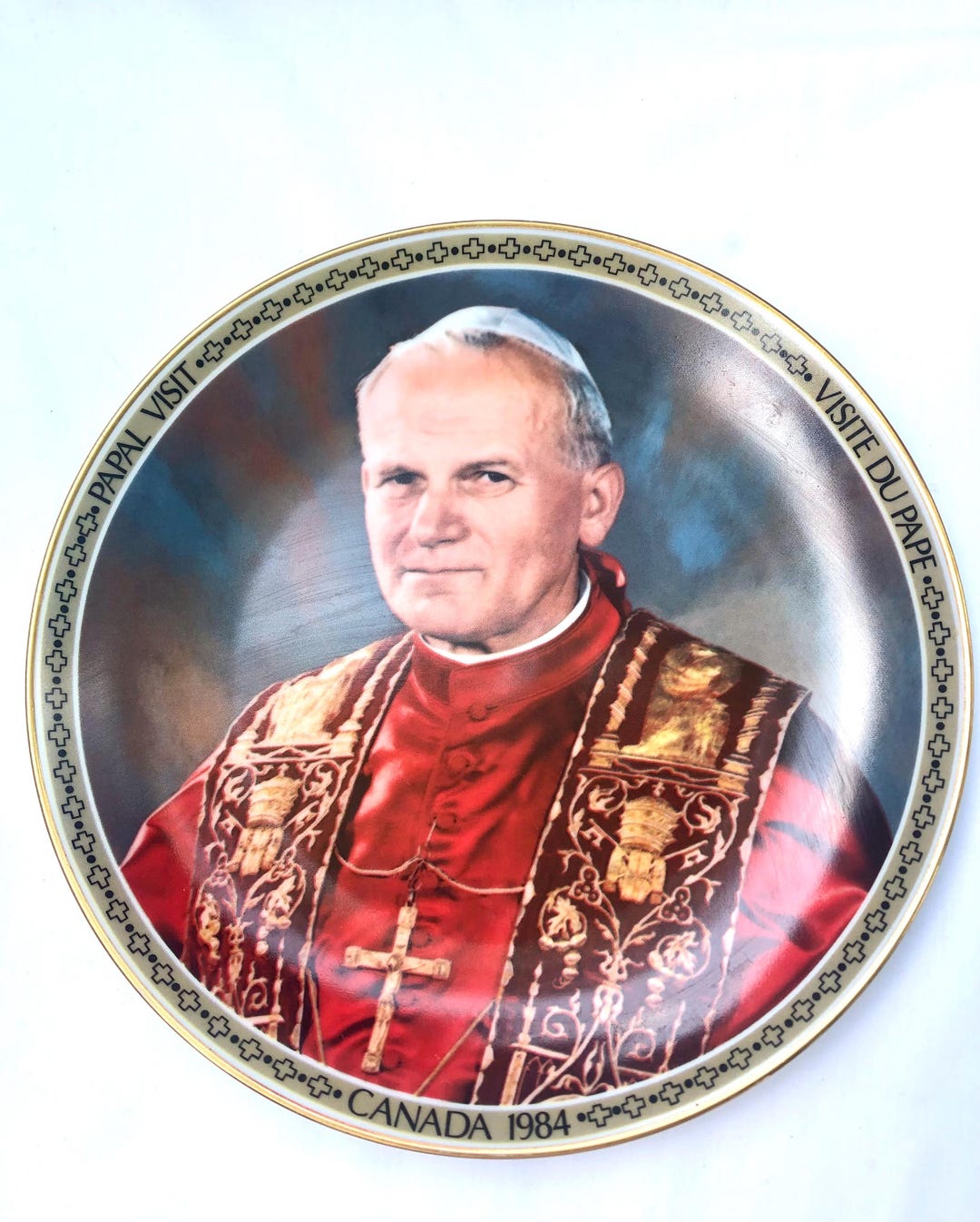 Pope John Paul II 1984 Canada Papal Visit 8.5 Plate by Viletta - Etsy