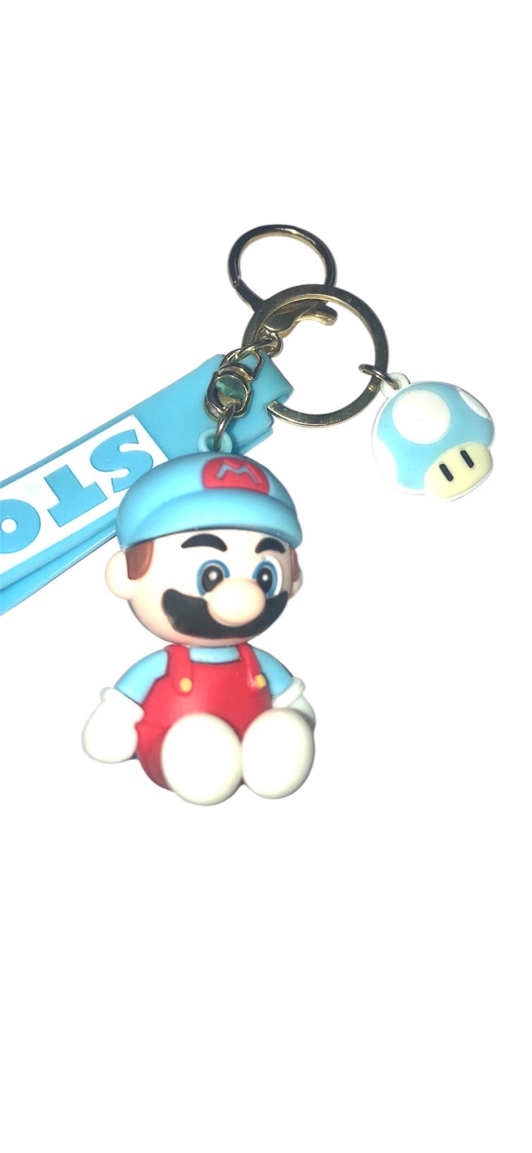Mario Bros. Mario Pendant Rubber Keychain - Etsy