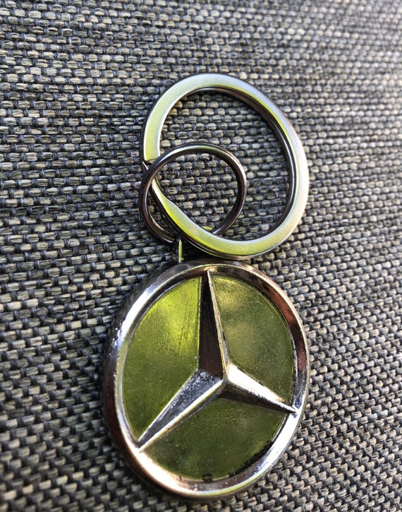 Vintage Mercedes Benz Chrome Keychain - Etsy