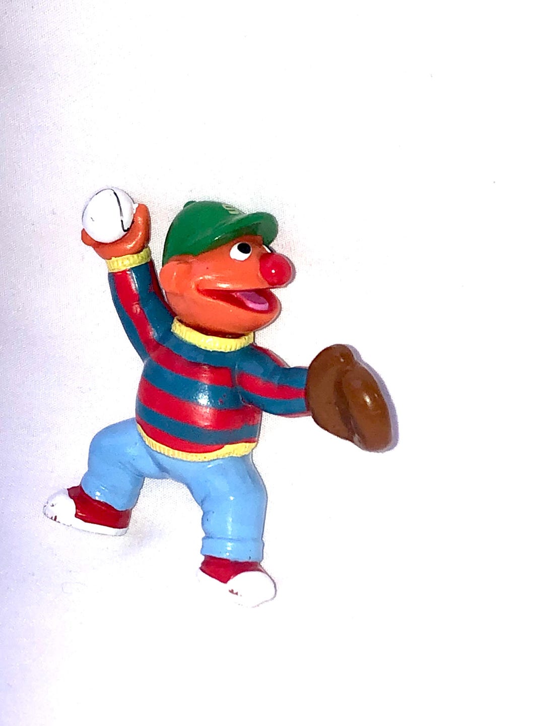 Sesame Street Ernie Plays Catch Baseball PVC Figure ~ Cake Topper - Etsy