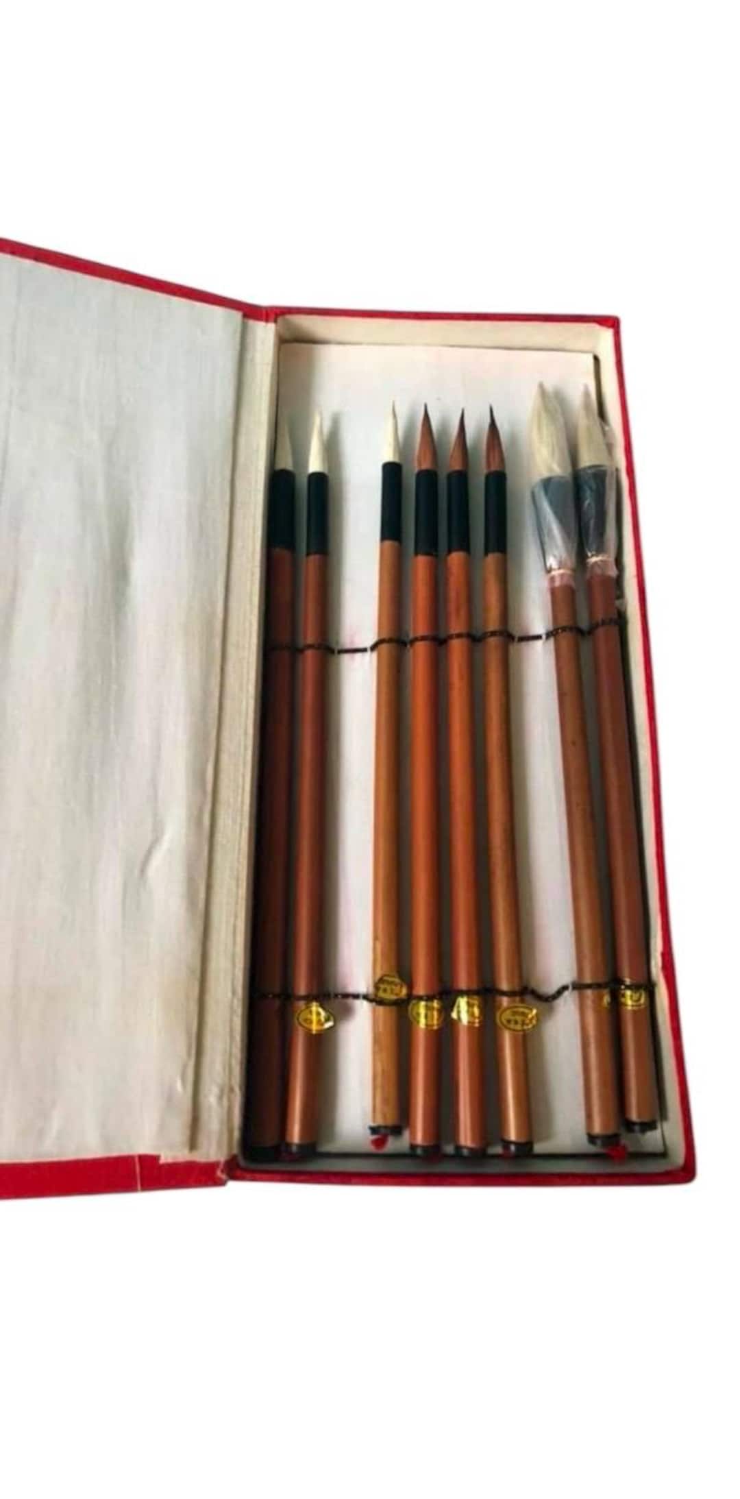 Vintage China Writing Brush Set in Box - Etsy