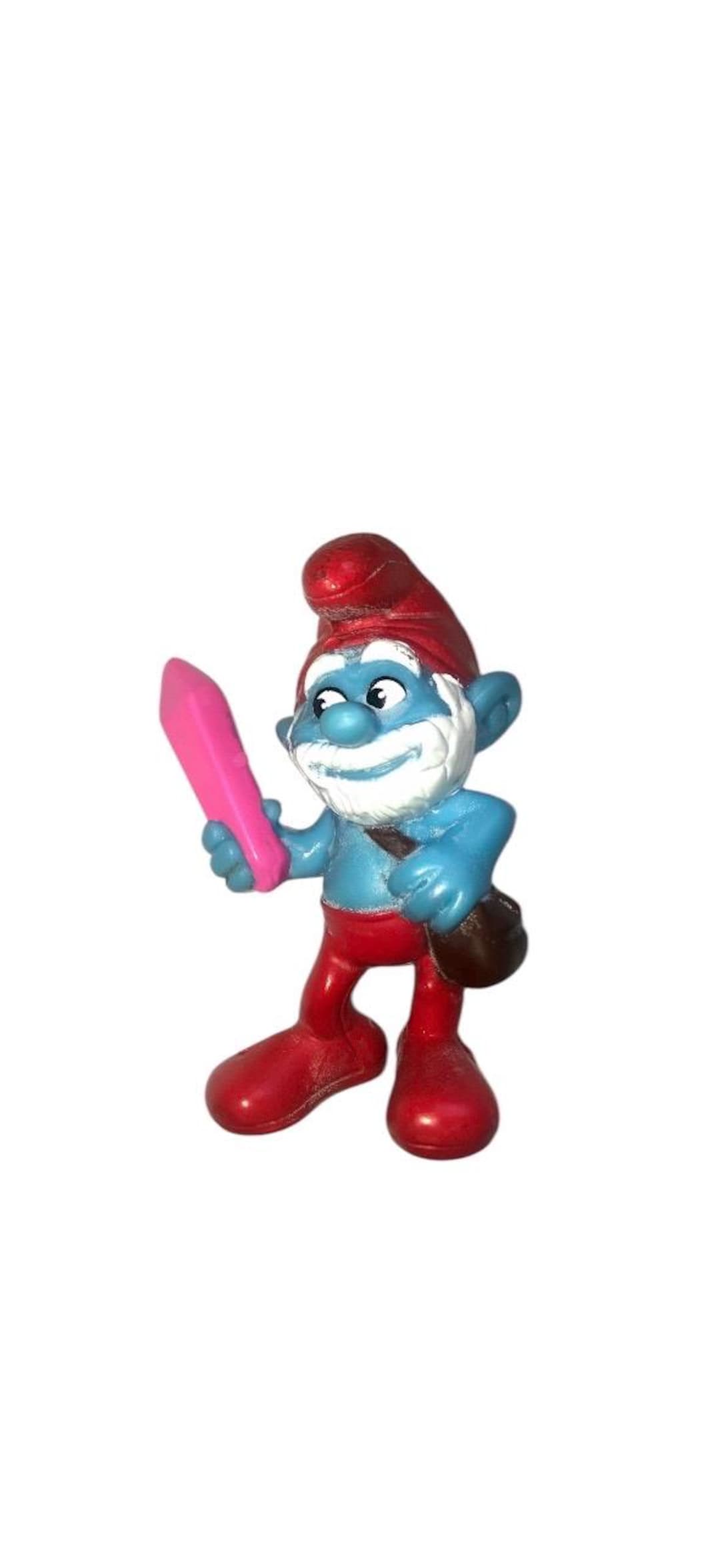 Smurf Papa Holding Pink Crystal Peyo Mcdonald’s Happy Meal Toys PVC - Etsy