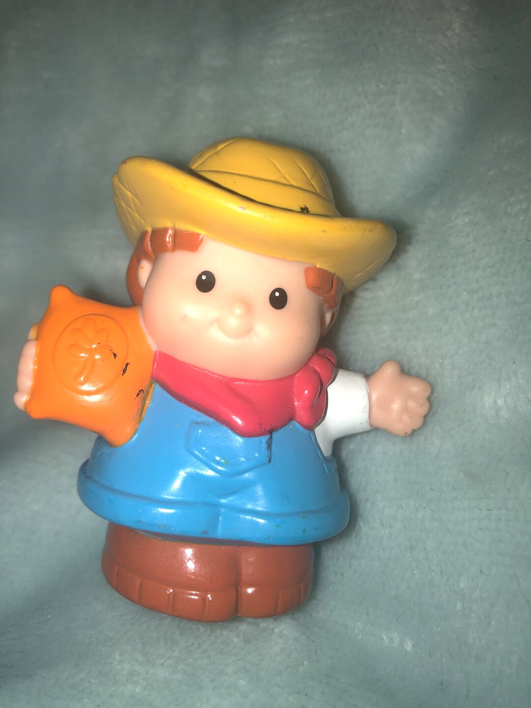 Vintage Fisher Price Little People Jed Farmer Boy Barn Figure Toy 2.5 ...