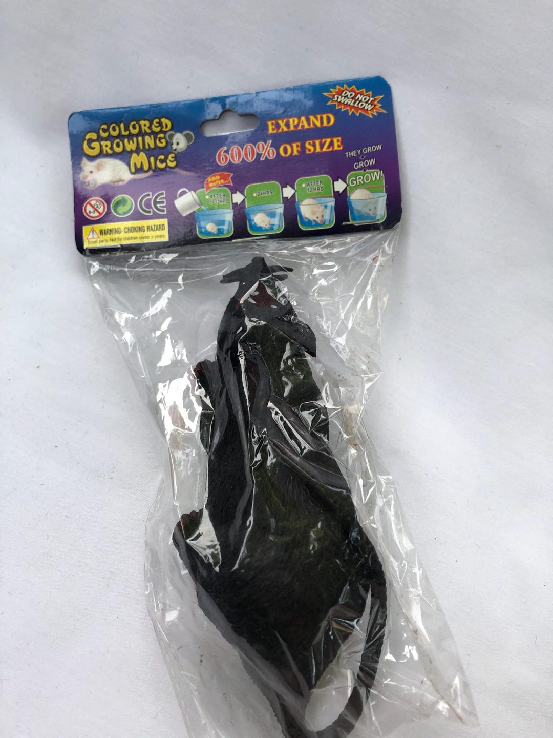 Halloween Black Jumbo Growing Rats Mice Toy , Rodent Mouse Fake Large ...