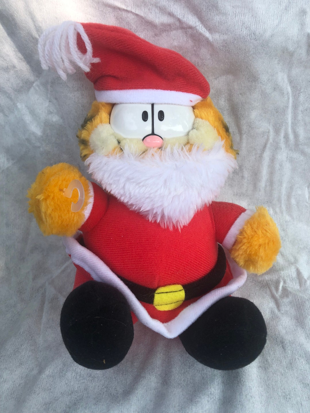 Vintage Garfield Santa Claus Plush Toy 1983 - Etsy