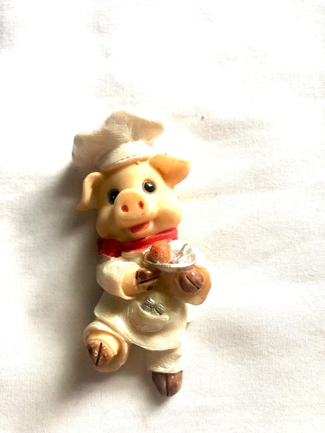 Vintage Pig Refrigerator Magnet , Piggy Kitchen Chef Cooking Fridge ...
