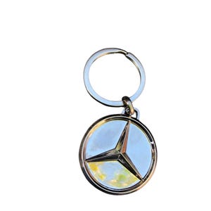 Vintage Two Chrome Mercedes Benz Keychains - Etsy