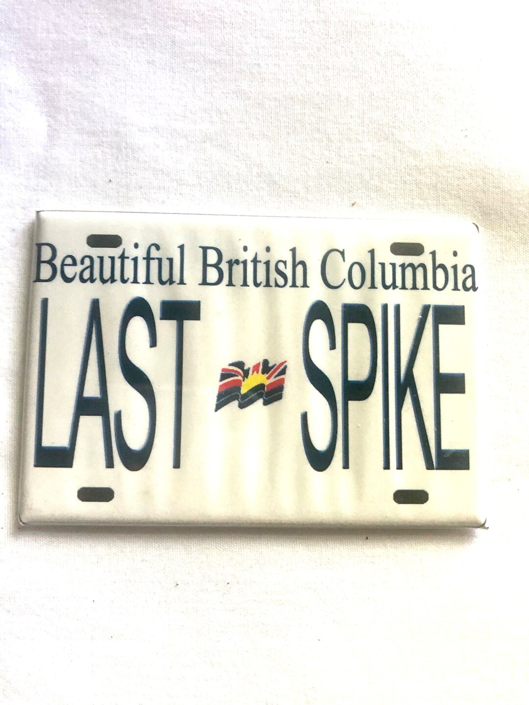 Beautiful British Columbia With Flag Plate Refrigerator Magnet, Vintage ...