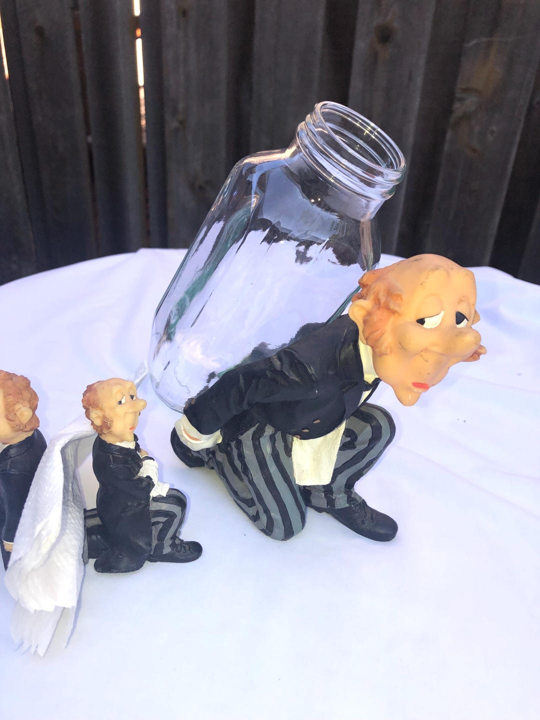 Vintage James the Butler Wine Holder and Napkin Holder,bar Decoration ...