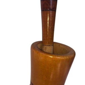 Vintage Wooden Natural Bamboo Mortar and Pestle Set - Etsy