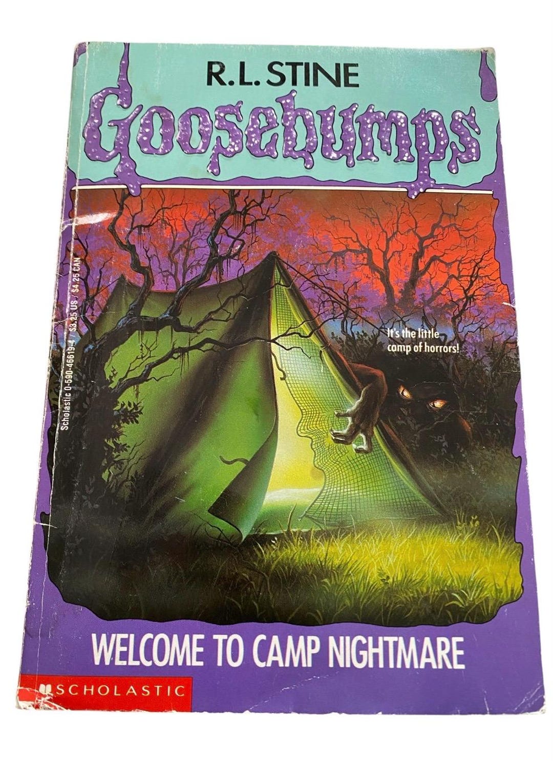 Goosebumps #9 ~ Welcome to Camp Nightmare ~ by R.L. Stine Vintage Book ...