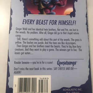 Goosebumps “the Beast From the East”r.l.stine Vintage Book #43 ...