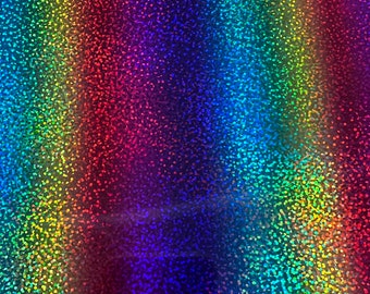 Adhesive Craft Vinyl Holographic Rainbow Gradient Metallic Glitter ...