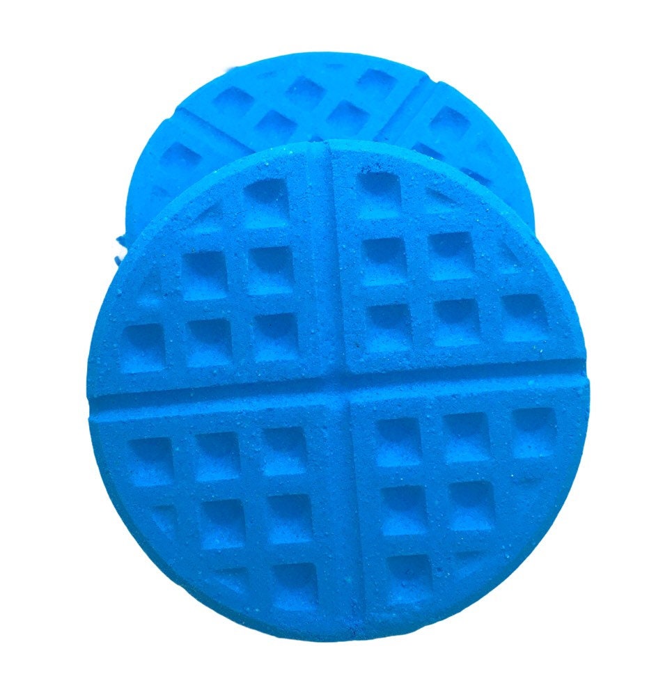 Waffle Bath Bomb Blue Waffle Bath Bomb Blue Bath Bomb | Etsy