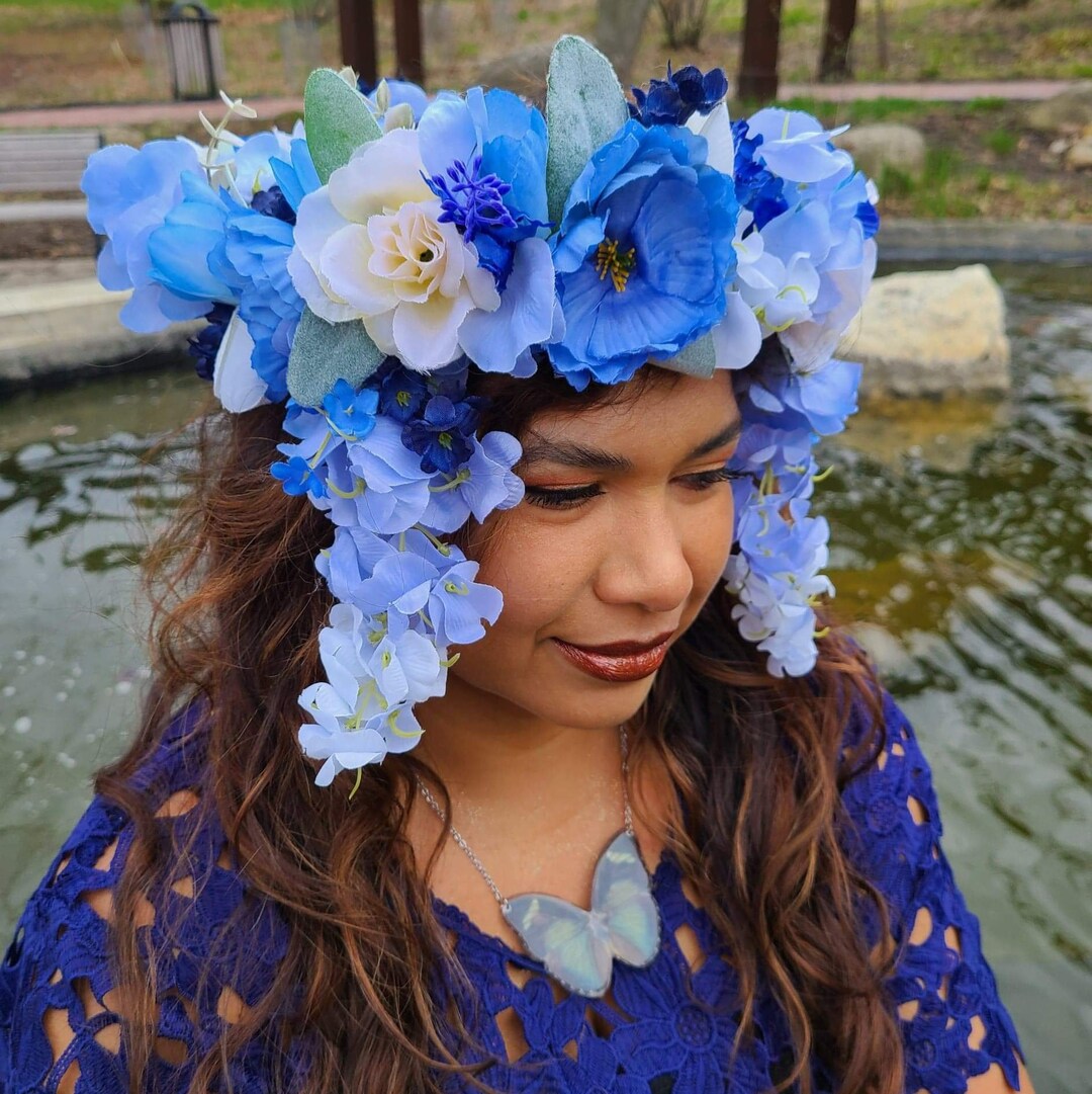 Blue Willow Flower Crown - Etsy