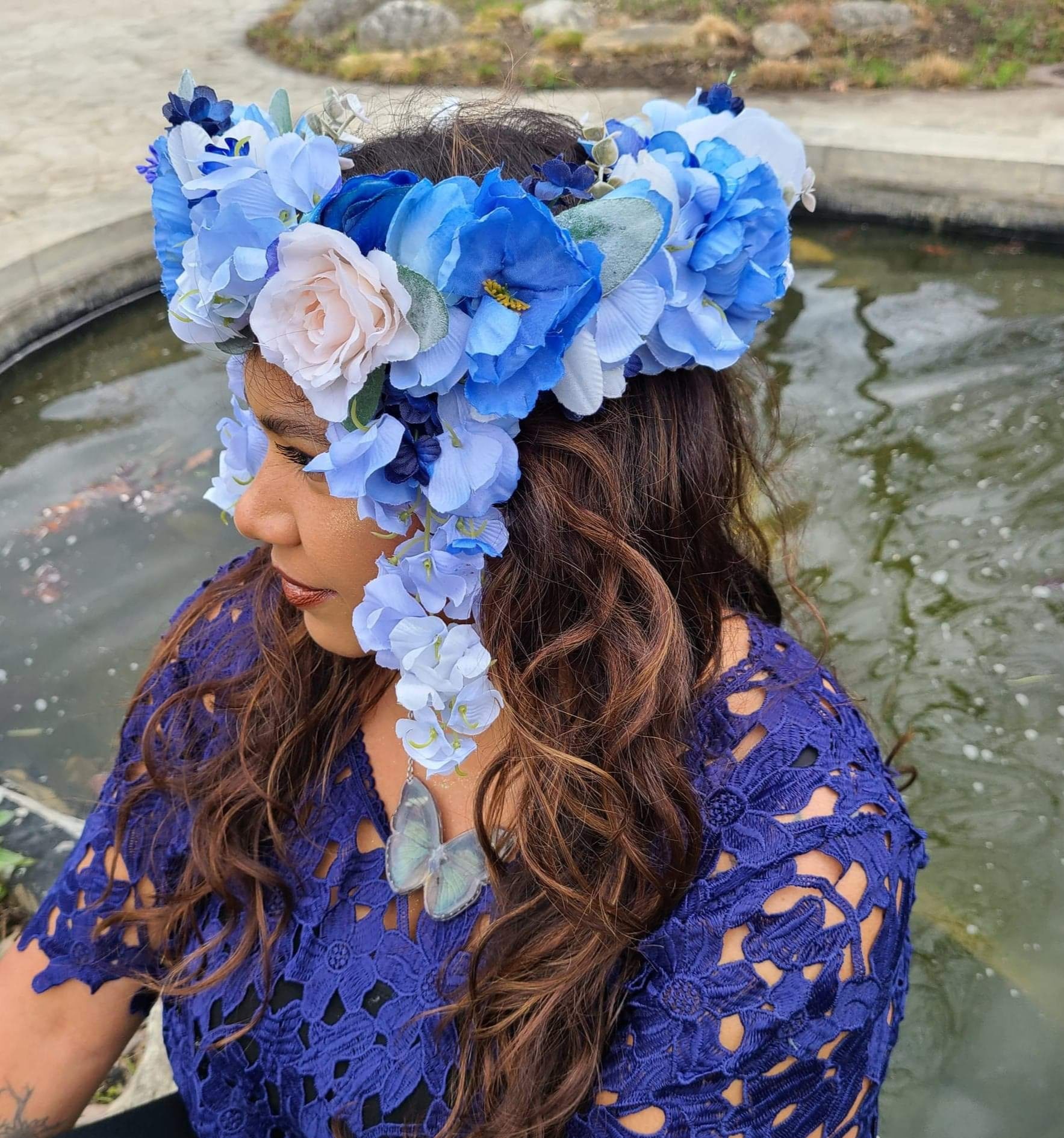 Blue Willow Flower Crown - Etsy