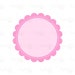 Scalloped Circle Label Clipart Scallop Frames Clip Art | Etsy