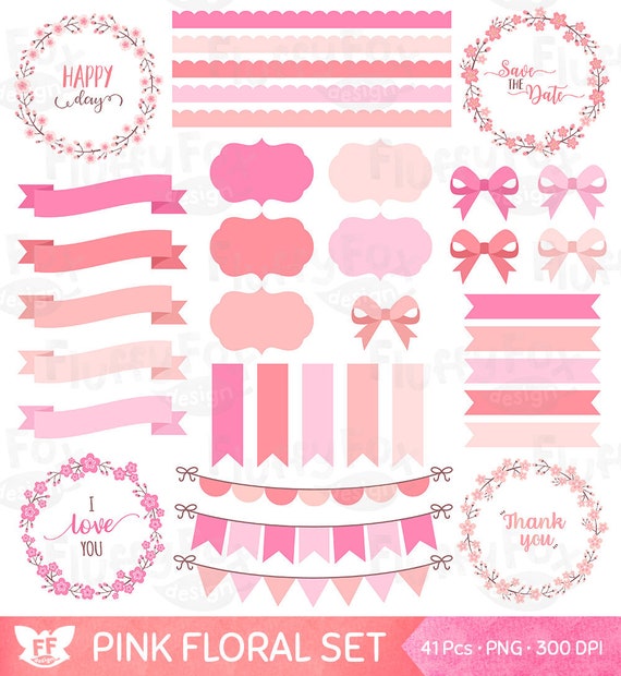 Pink Label Frame Clip Art