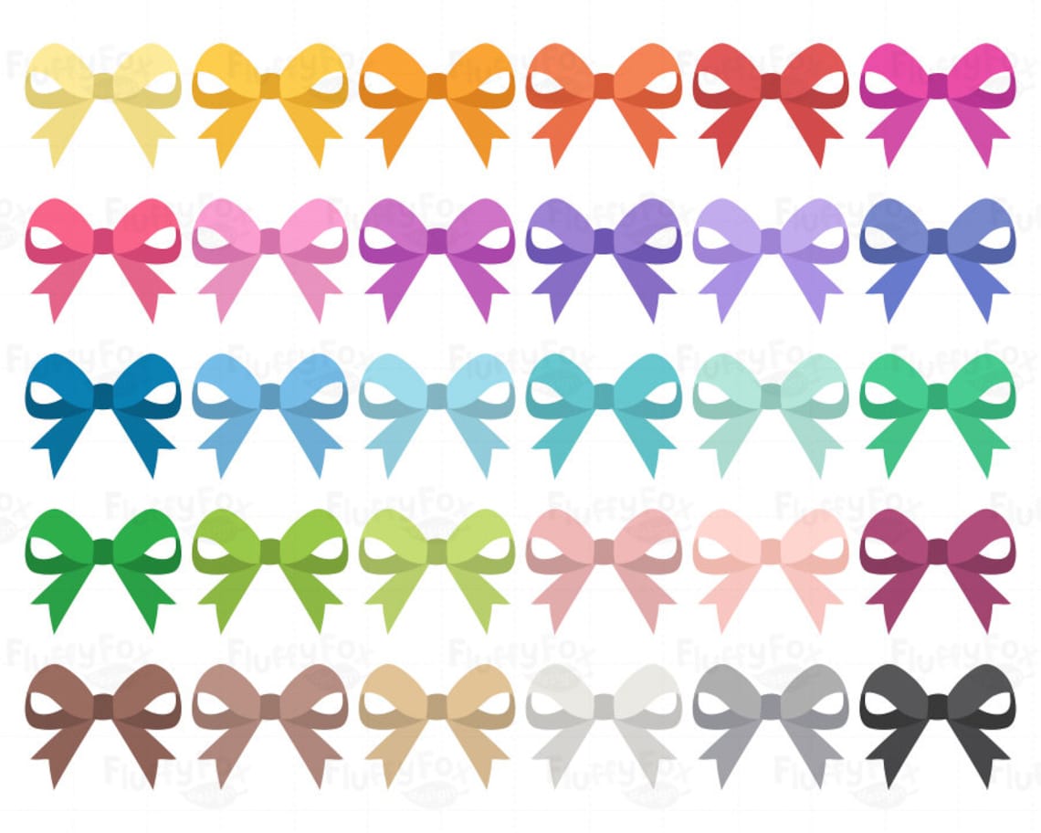 Ribbon Clipart, Bow Clip Art, Bows Ribbons Present Ornament Gift ...