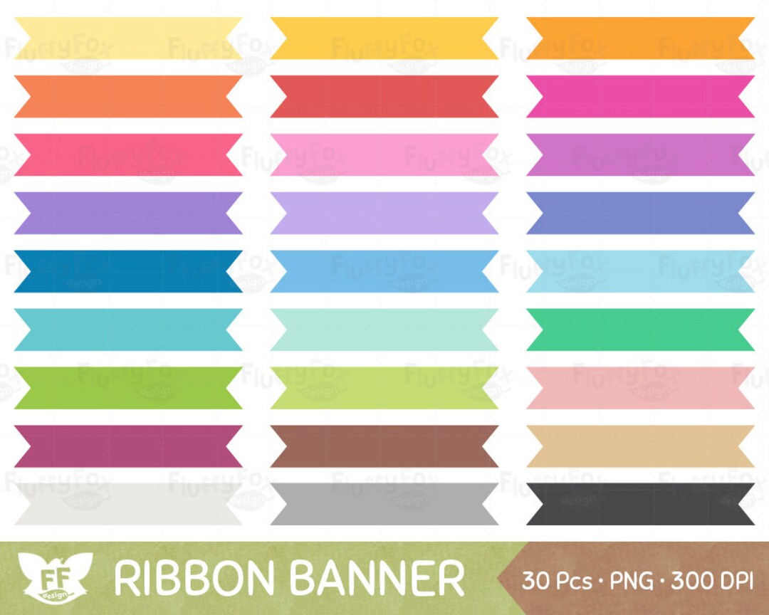 Ribbon Banner Clipart, Label Clip Art, Ribbons Cliparts, Rainbow Party ...