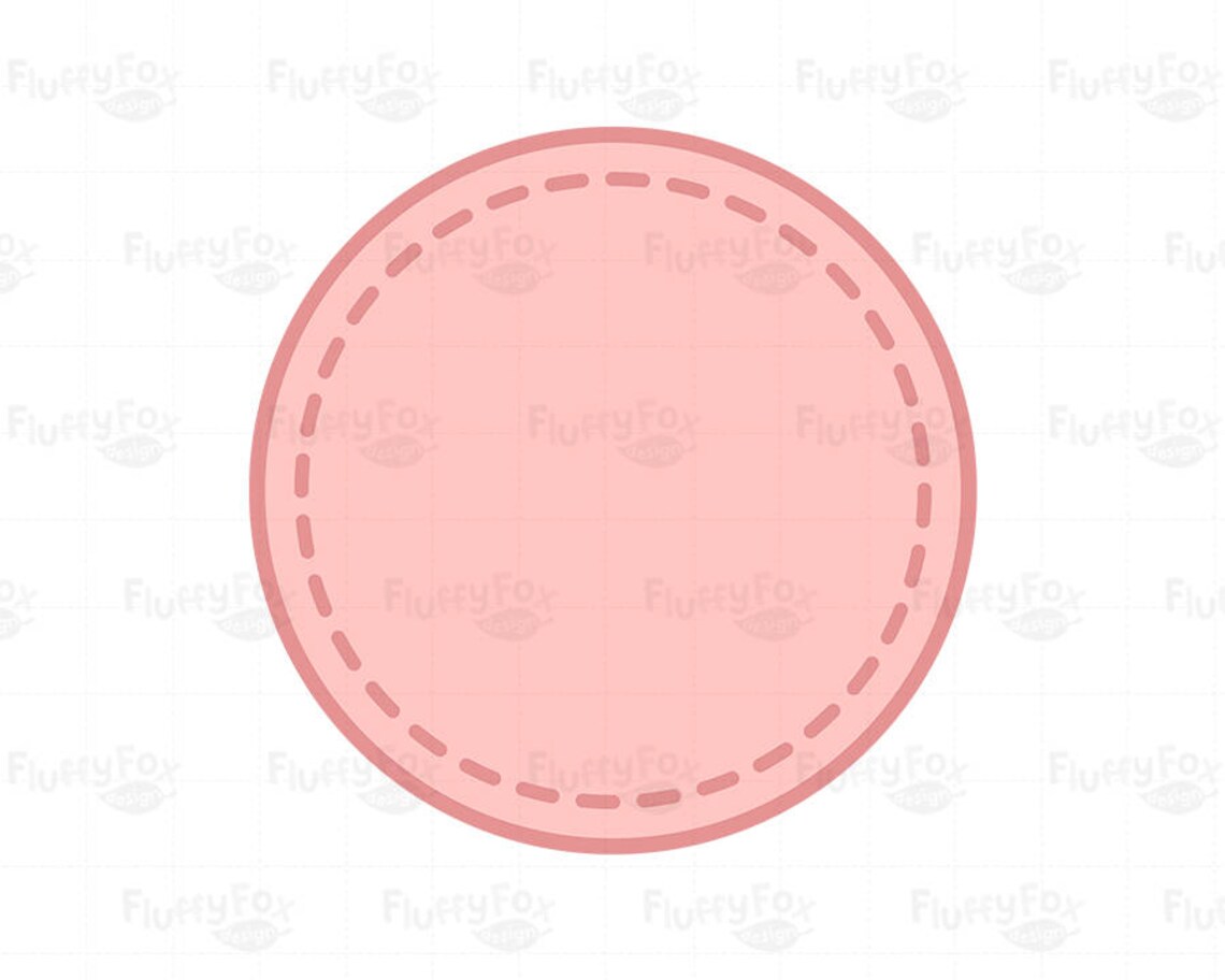 Patched Shapes Clipart Patches Shape Clip Art Patch Circle | Etsy