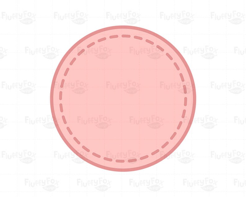 Patched Shapes Clipart Patches Shape Clip Art Patch Circle | Etsy