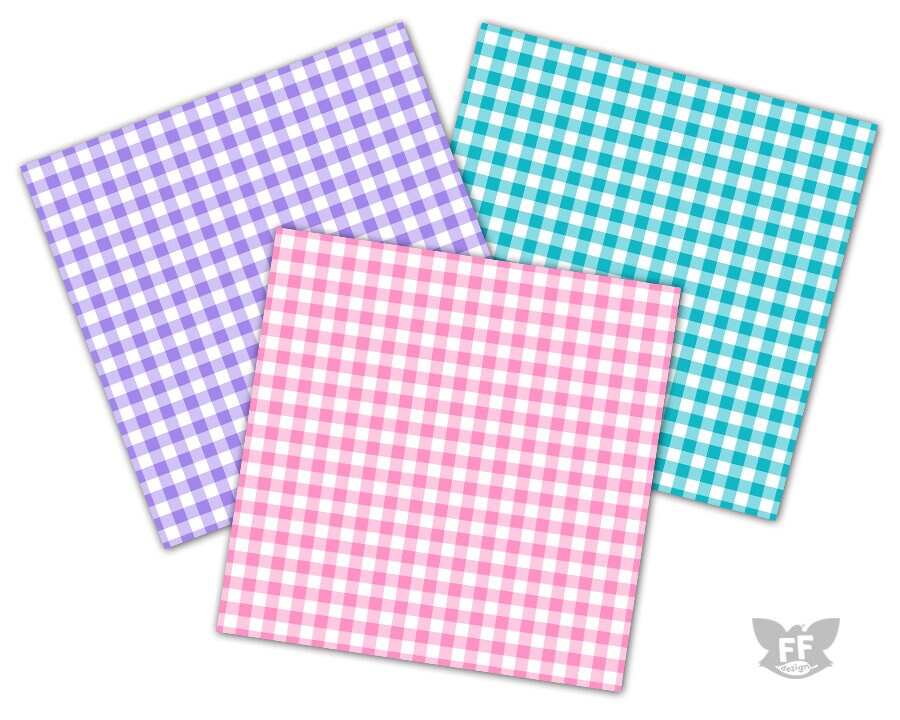 Gingham Check Digital Paper Seamless Pattern Tileable | Etsy