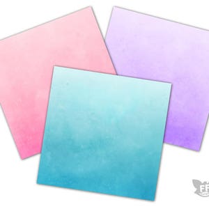 Ombre Watercolor Digital Paper, Soft Color Pastel Calm Painted Texture ...