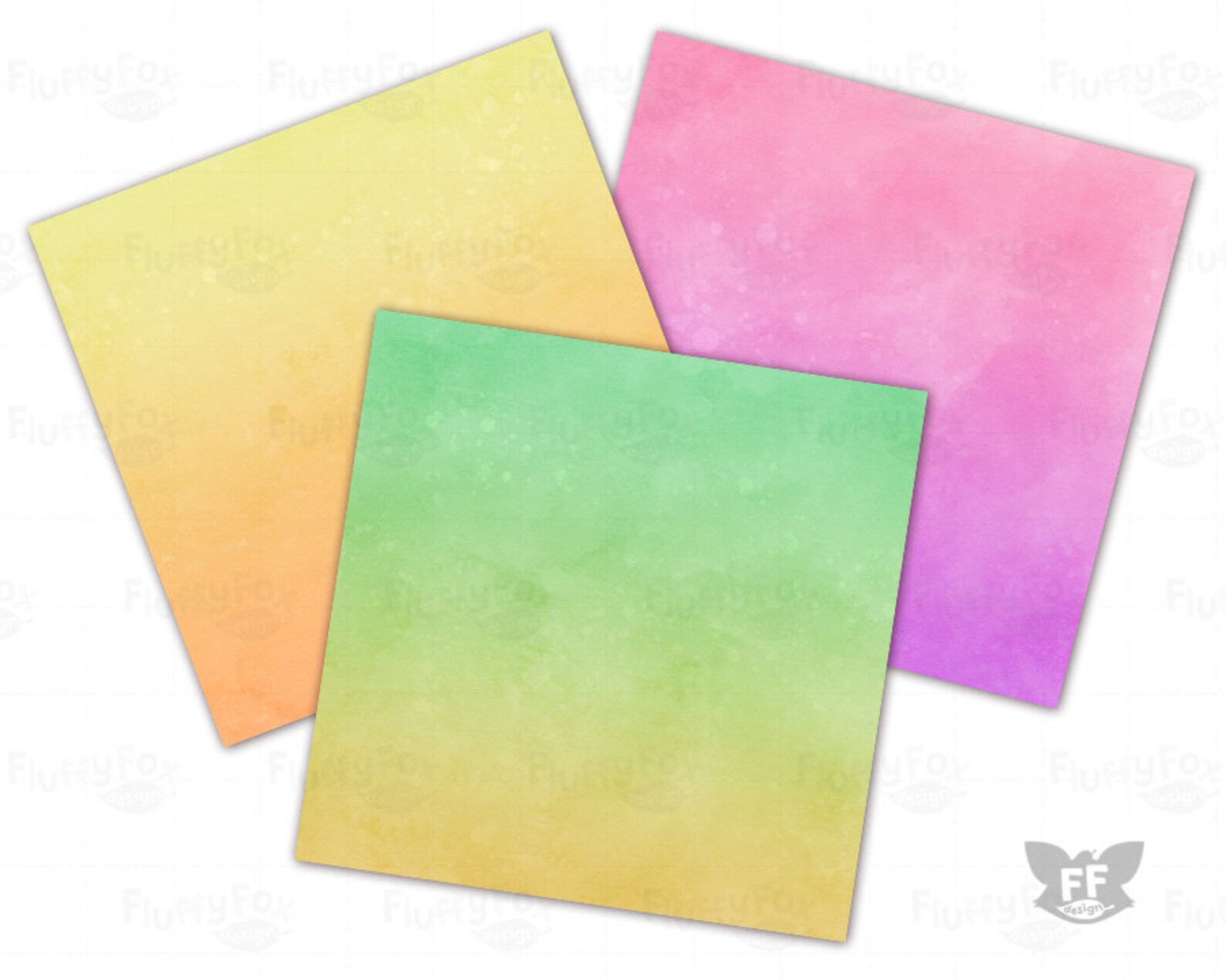 Ombre Watercolor Digital Paper Soft Color Pastel Calm Painted | Etsy