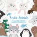 Arctic Animals Clipart, Antartica Animal Clip Art, Wild Winter Alaska ...