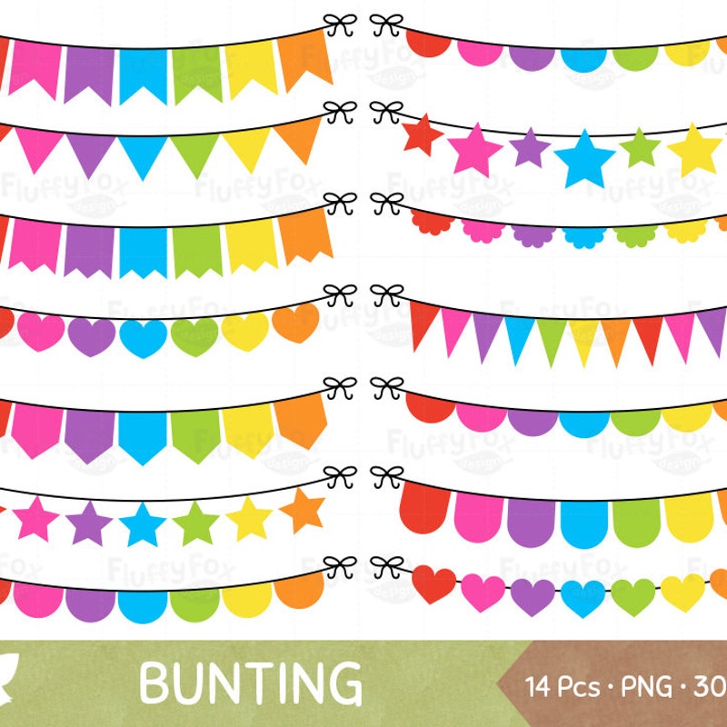 Colorful Pennants Garland - Etsy
