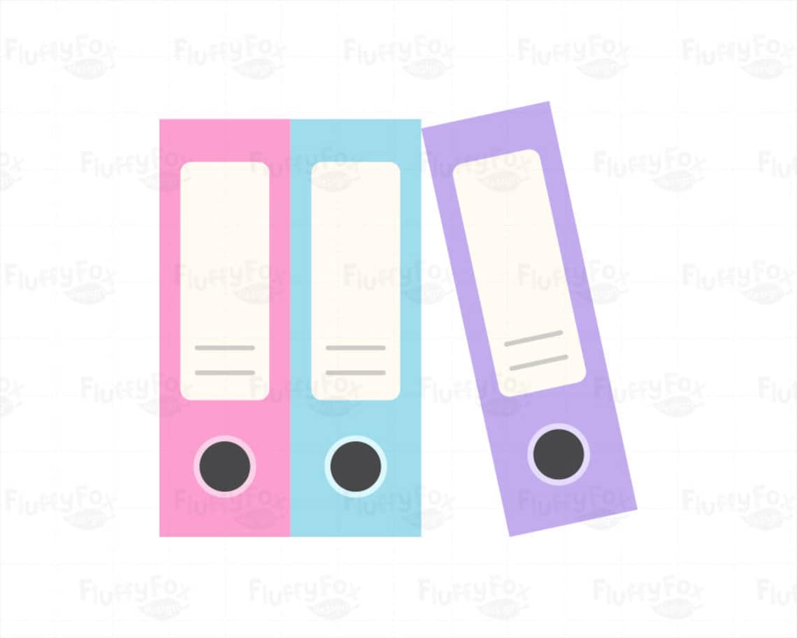 Folder Clipart Folders Clip Art School Office Supply - Etsy Australia
