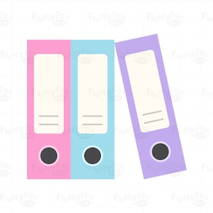 Folder Clipart, Folders Clip Art, School Office Supply Stationery Icon ...