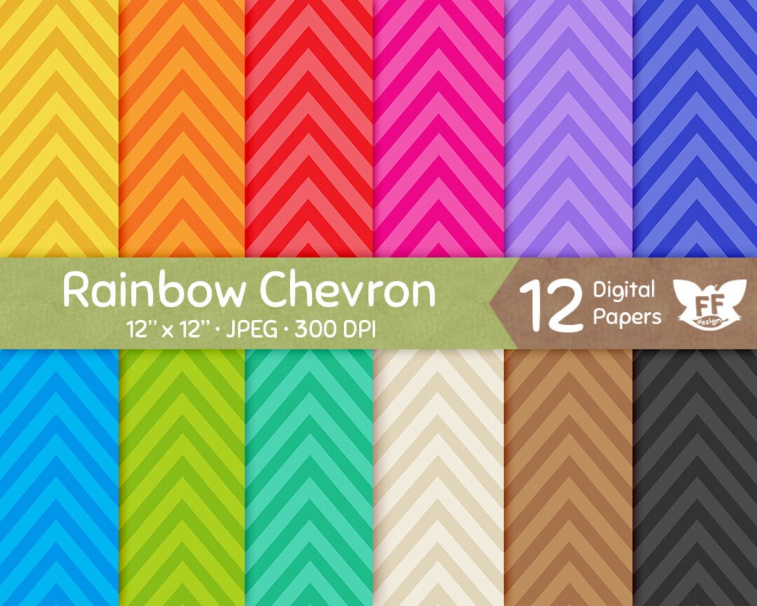 Rainbow Chevron Pattern