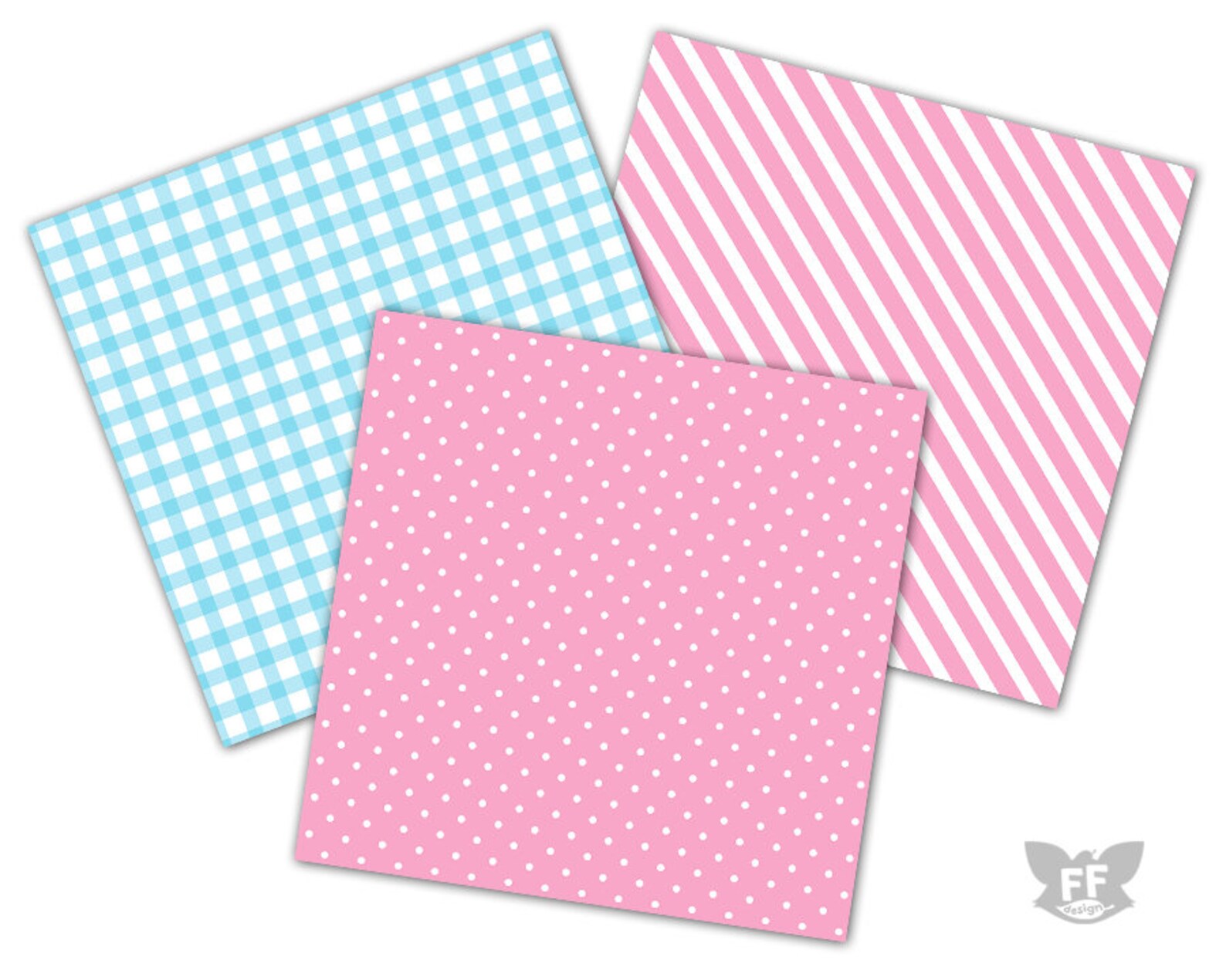 Pastel Pink and Blue Digital Paper Seamless Pattern Tileable - Etsy