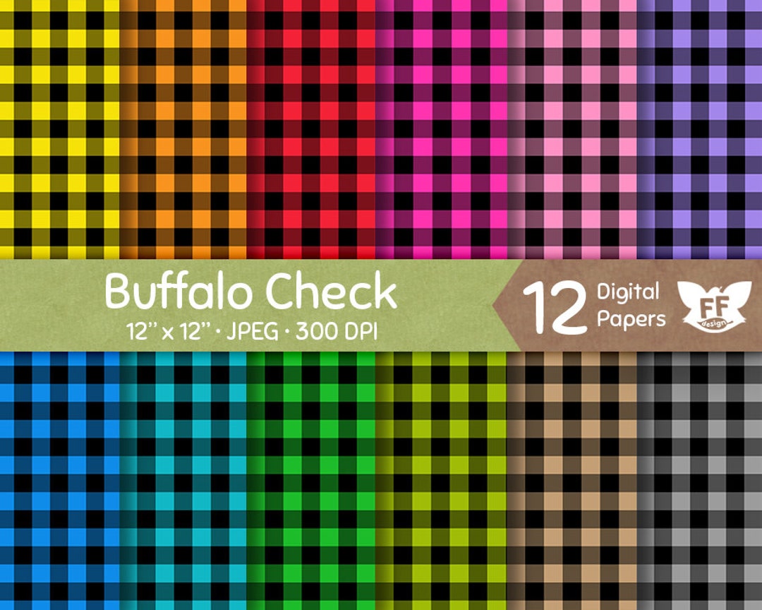 Buffalo Check Digital Paper, Seamless Pattern, Tileable Background ...