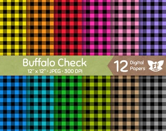 Gingham Check Digital Paper Seamless Pattern Tileable | Etsy