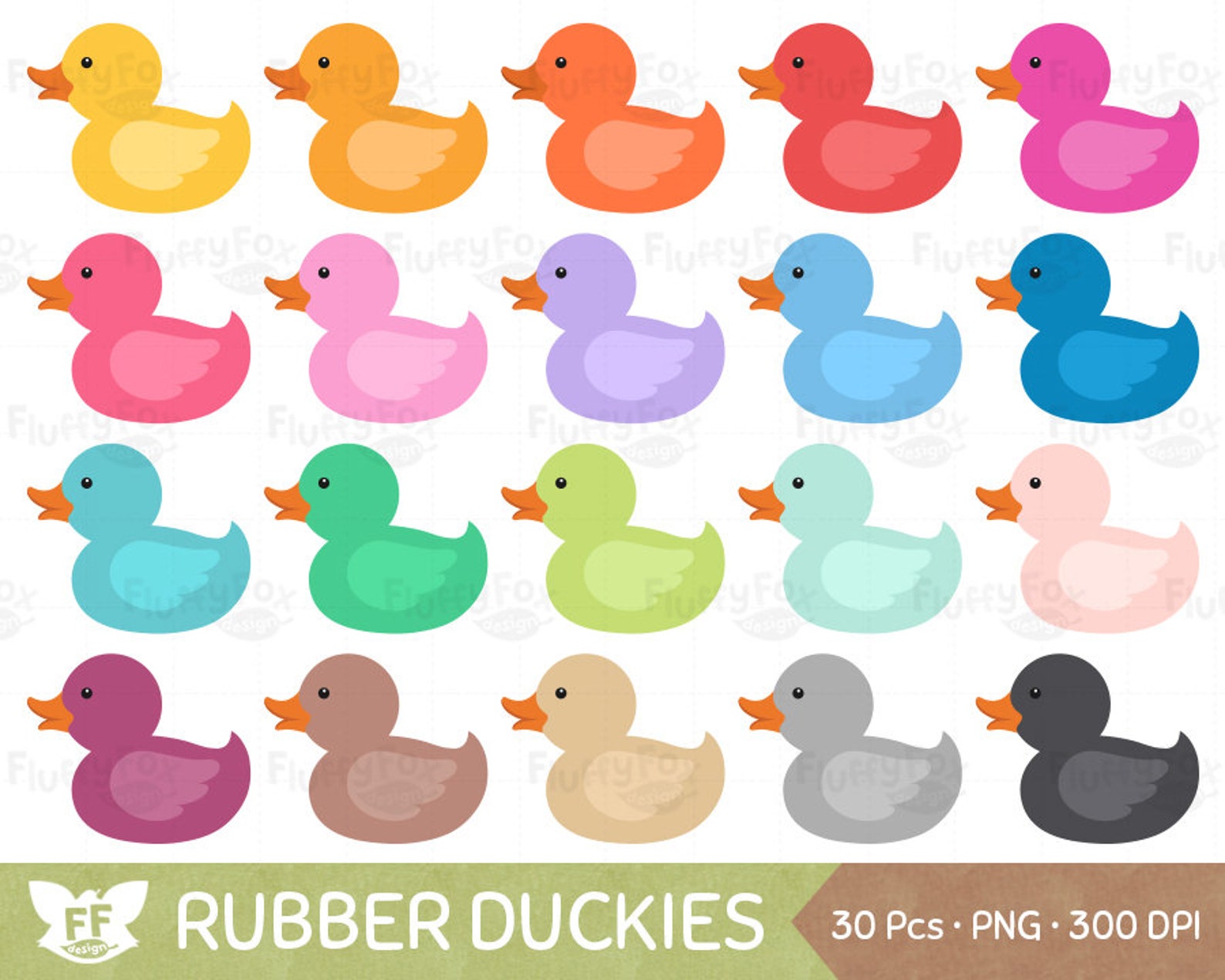 Rubber Duckies Clipart Toy Ducks Clip Art Ducky Cliparts - Etsy