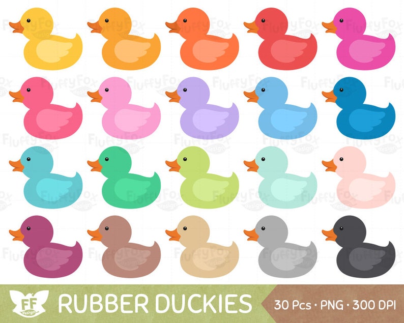 Rubber Duckies Clipart Toy Ducks Clip Art Ducky Cliparts - Etsy