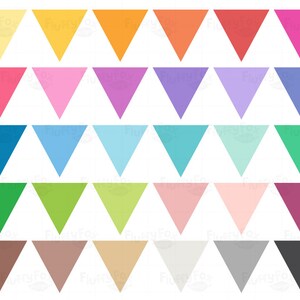 Triangle Bunting Flag Clipart, Flags Banners Clip Art, Pennant Colorful ...