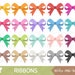 Ribbon Clipart, Bow Clip Art, Bows Ribbons Present Ornament Gift ...