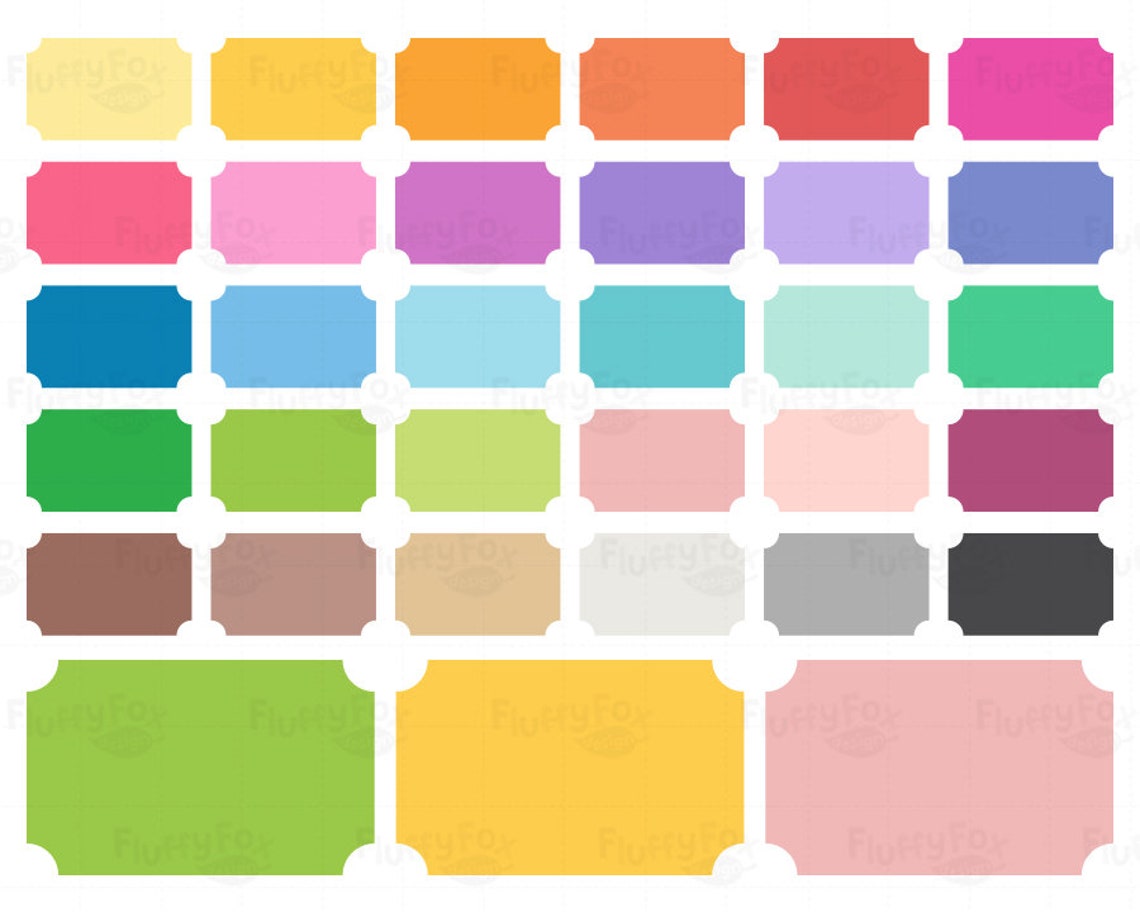 Rectangle Label Clipart Frame Clip Art Cute Blank Box Coupon | Etsy