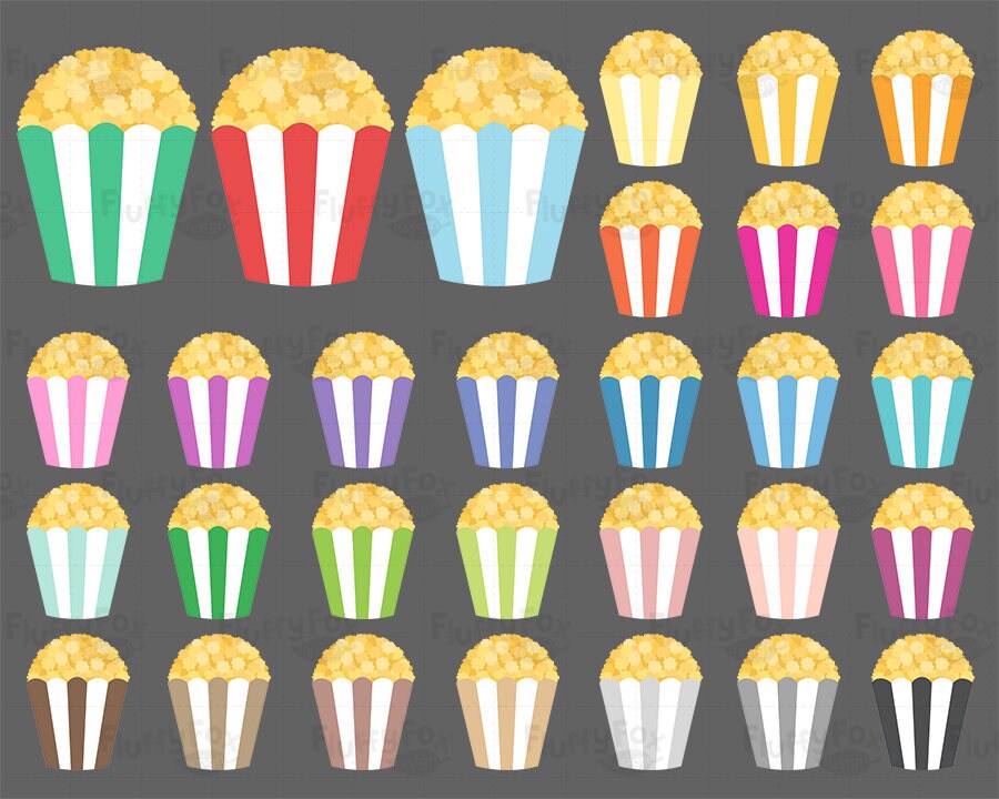 Popcorn Clipart, Pop Corn Clip Art, Cinema Movie Theater Snack Food ...