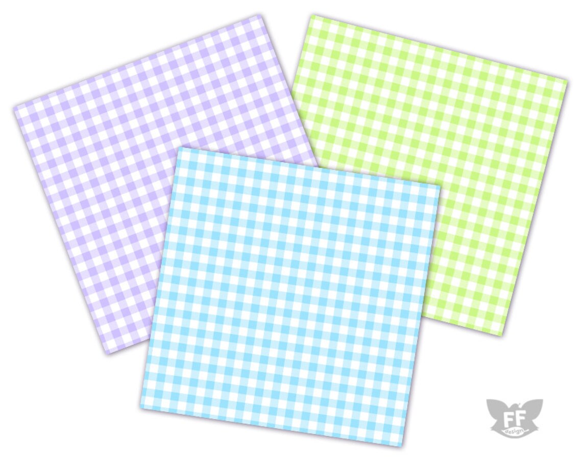 Pastel Gingham Check Digital Paper Seamless Pattern Tileable - Etsy