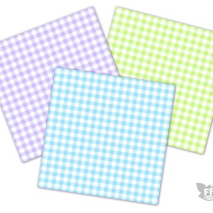 Pastel Gingham Check Digital Paper, Seamless Pattern, Tileable ...