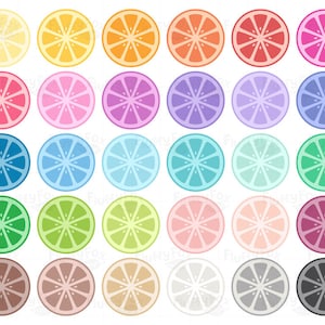 Slice of Lime Clipart, Citrus Slices Clip Art, Lemon Orange Cute Food ...